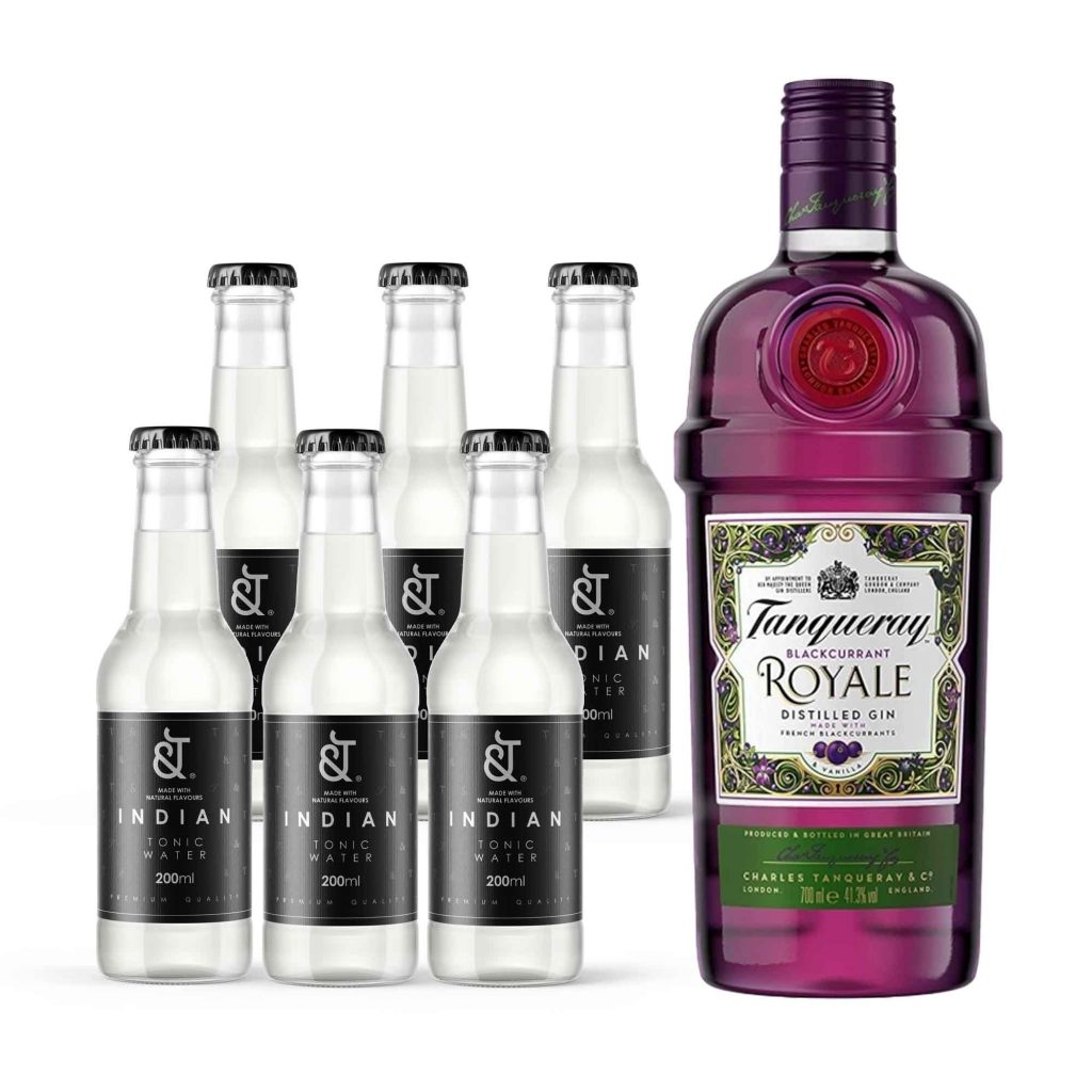 Tanqueray Blackcurrant Royale Gin + &T Premium Indian Tonic Water (Gin ...