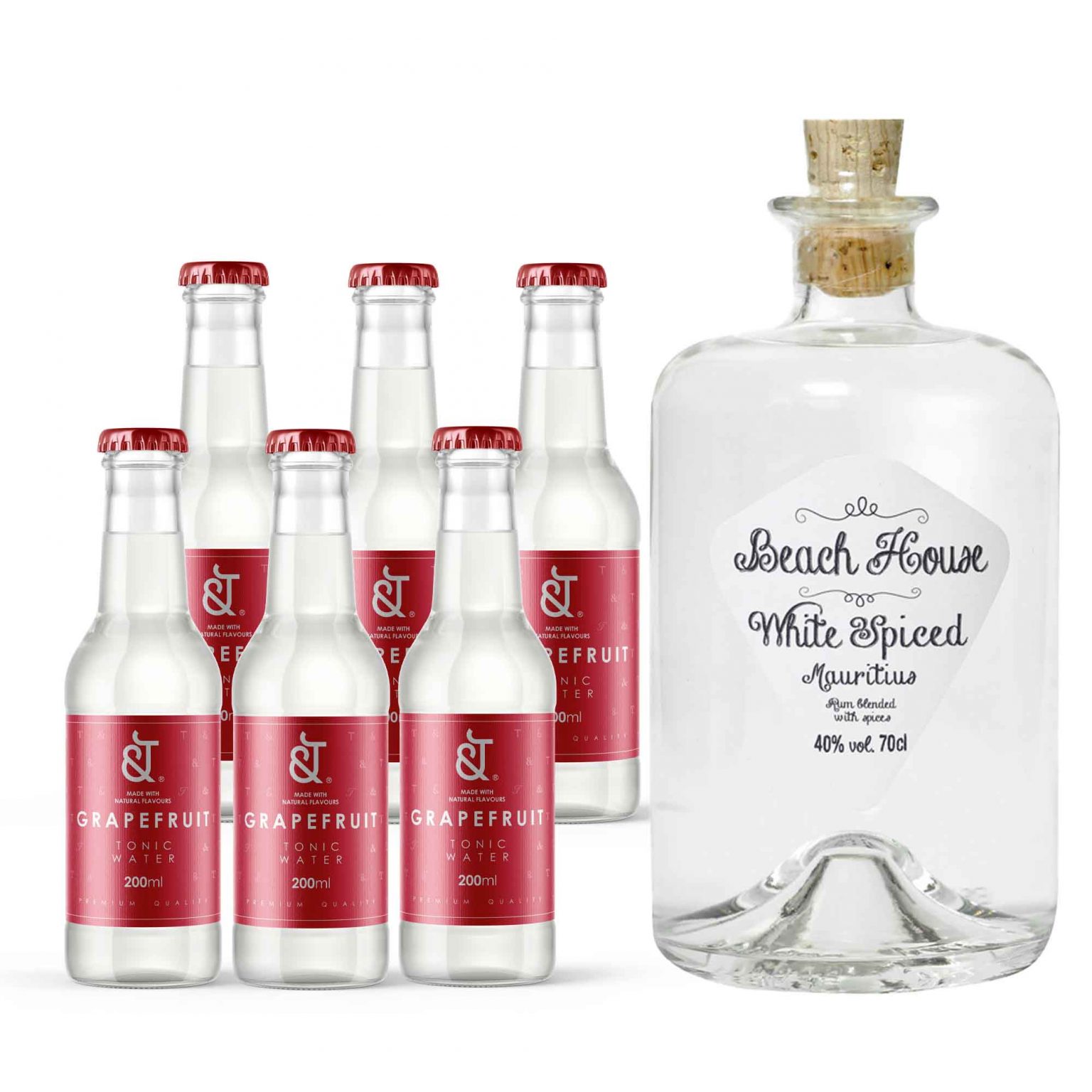 Beach House White Spice Rum + &T Grapefruit Tonic Water (Rum & Mixer ...
